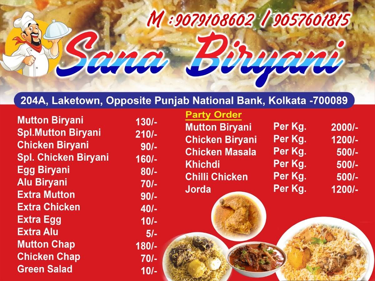 Menu at Royal Arsalan biryani, Kolkata, 221