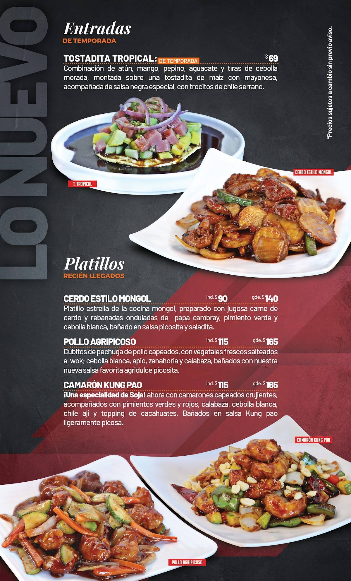 Carta del restaurante SOJA ORIENTAL, Culiacán Rosales