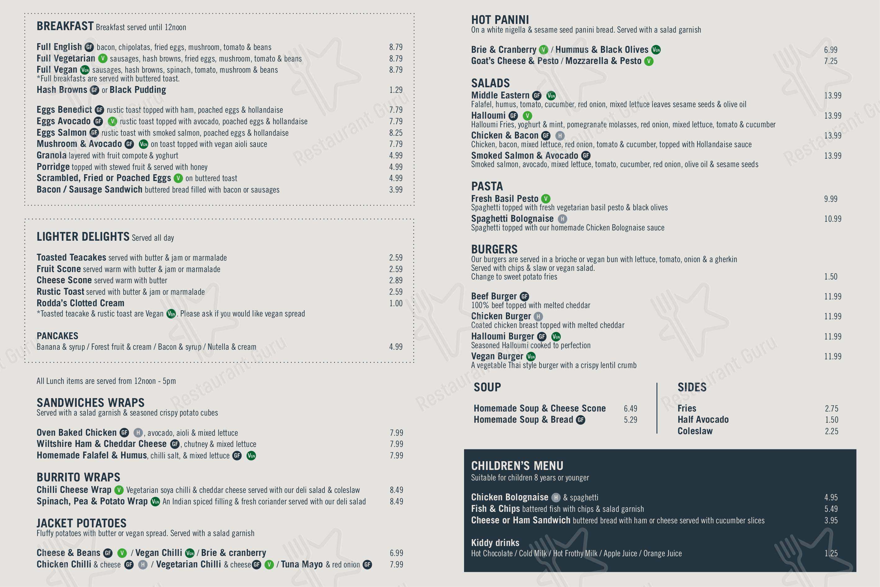 Menu at SUDA Delicatessen & World Kitchen restaurant, Nottingham