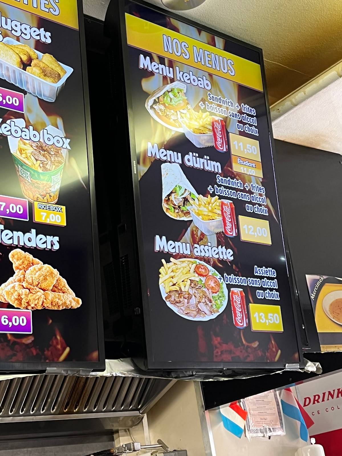 Menu at KEBAB SULTAN 23 restaurant, Luxembourg City