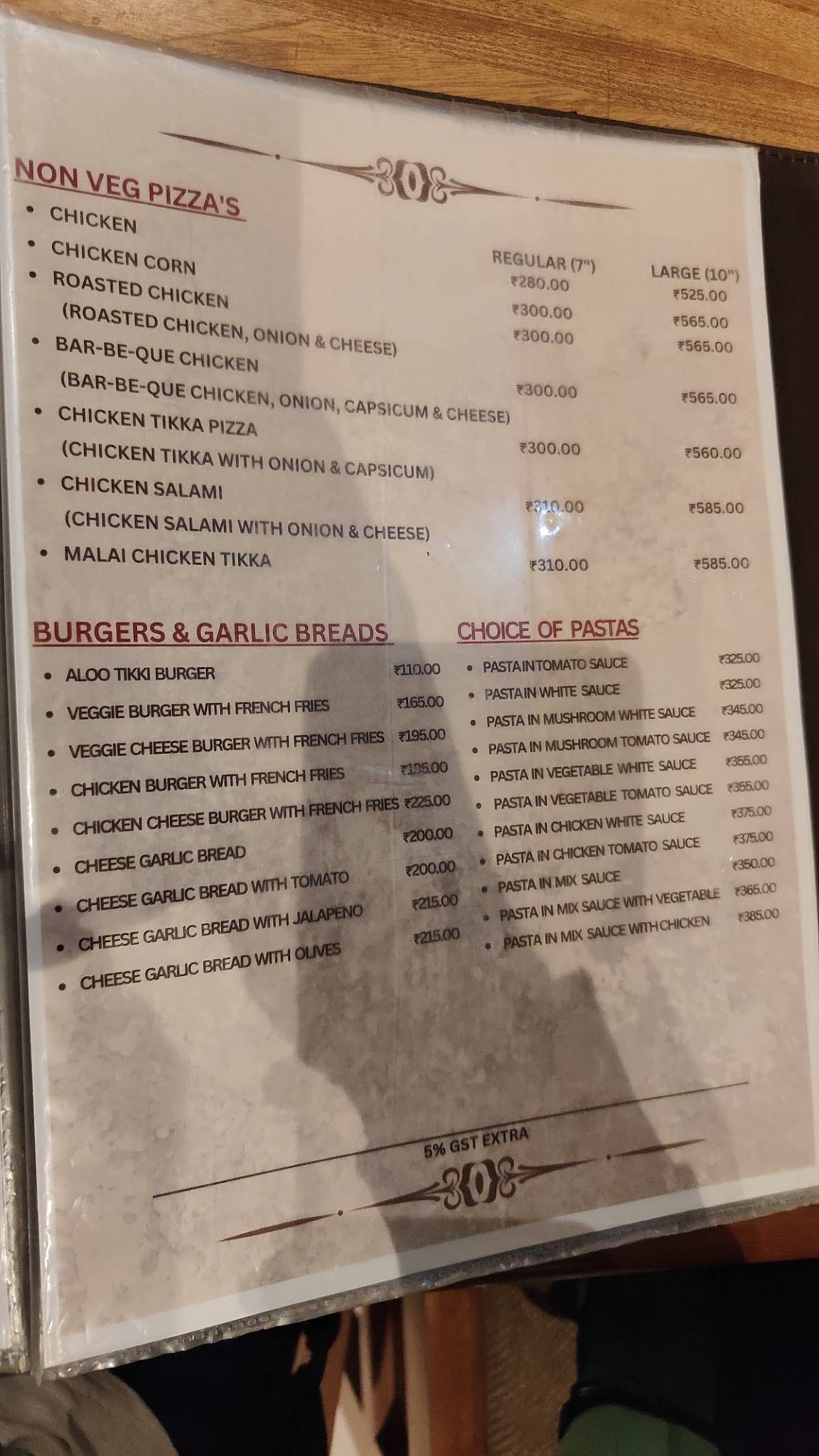 Menu at SaBa Family Restaurant, Manali