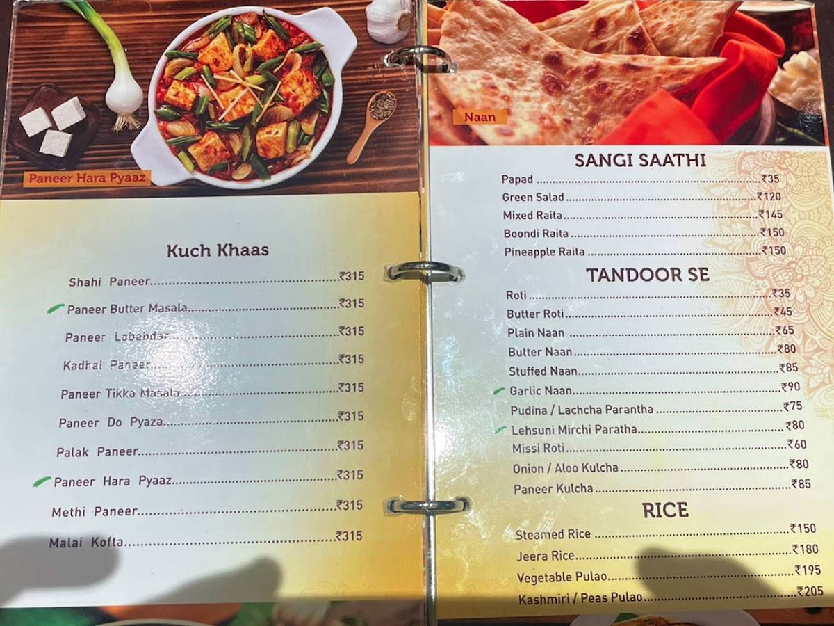 Menu at Sagar Ratna Kapurthala, Kapurthala