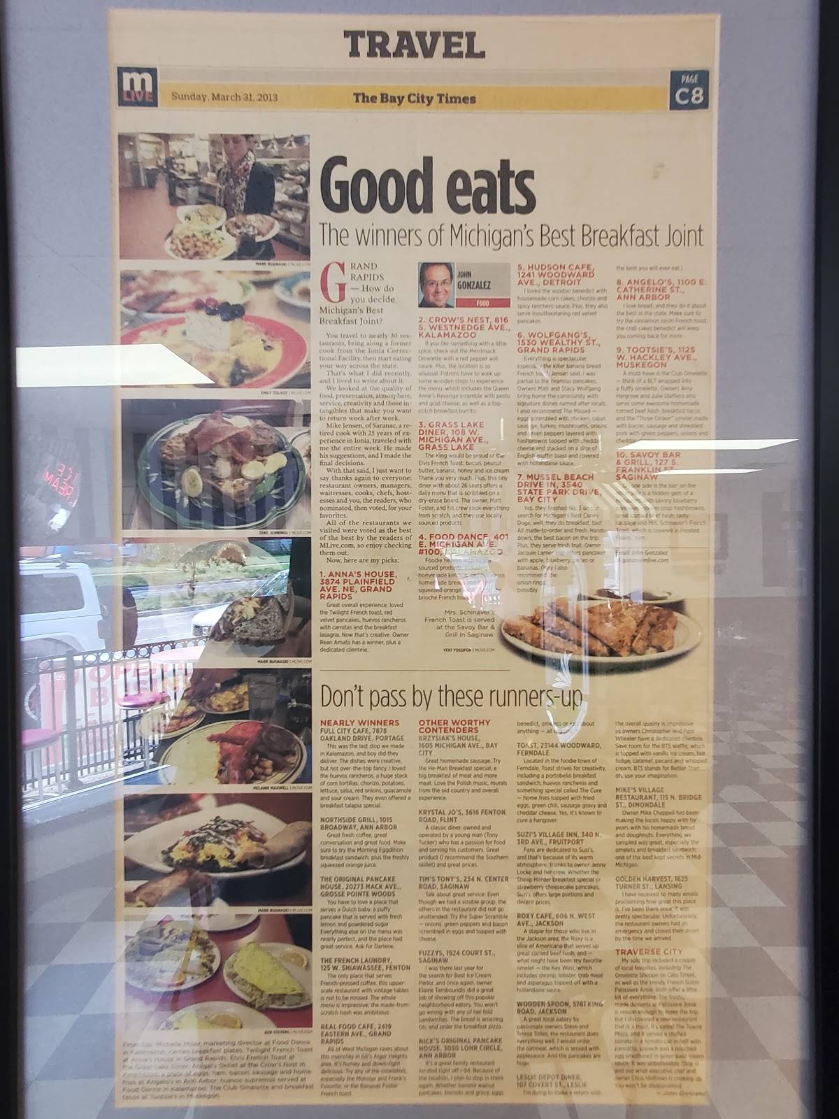 Menu at Fuzzy's Restaurant, Saginaw