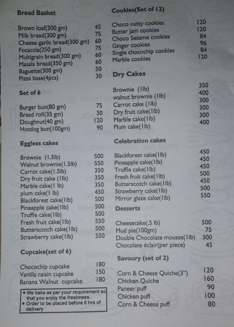 Menu at Samlo, Kolkata, 68B