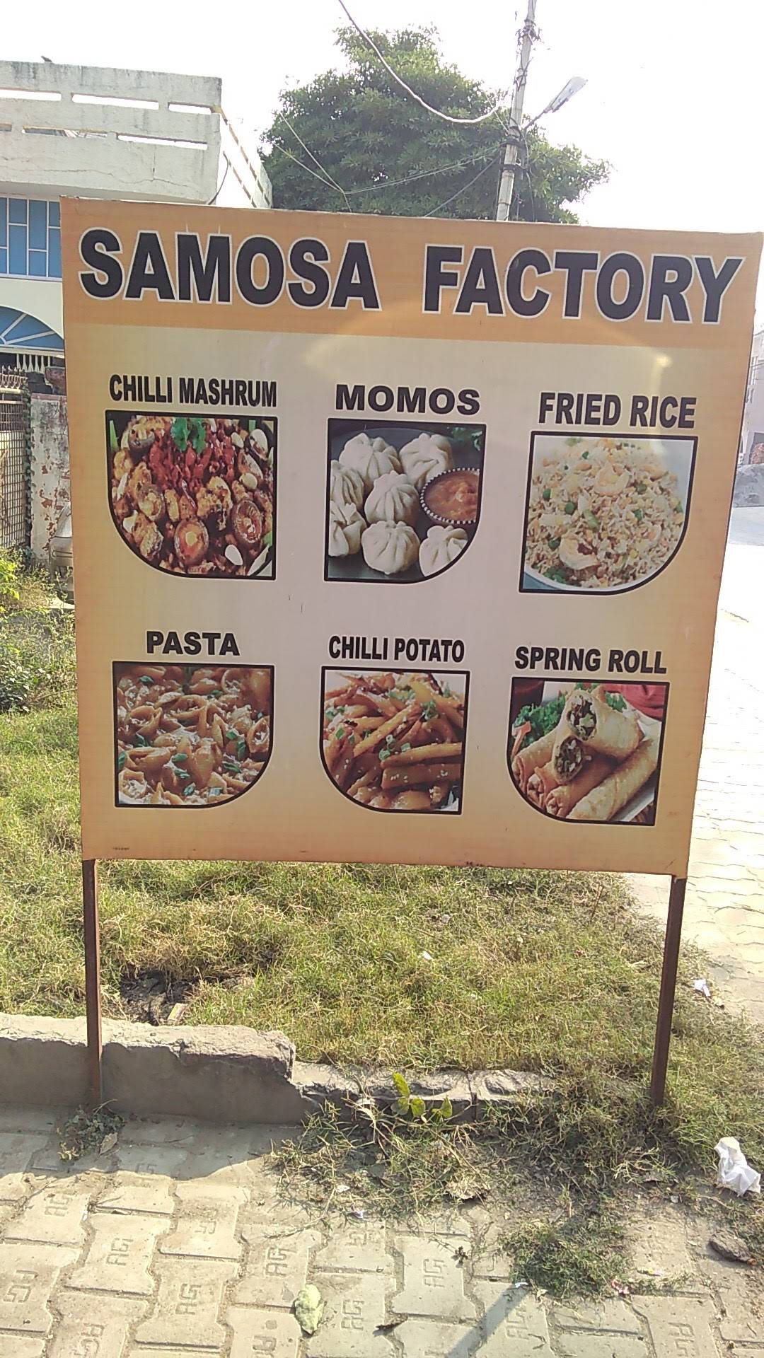 Menu at Samosa factory, Karnal, SHOP NO-636