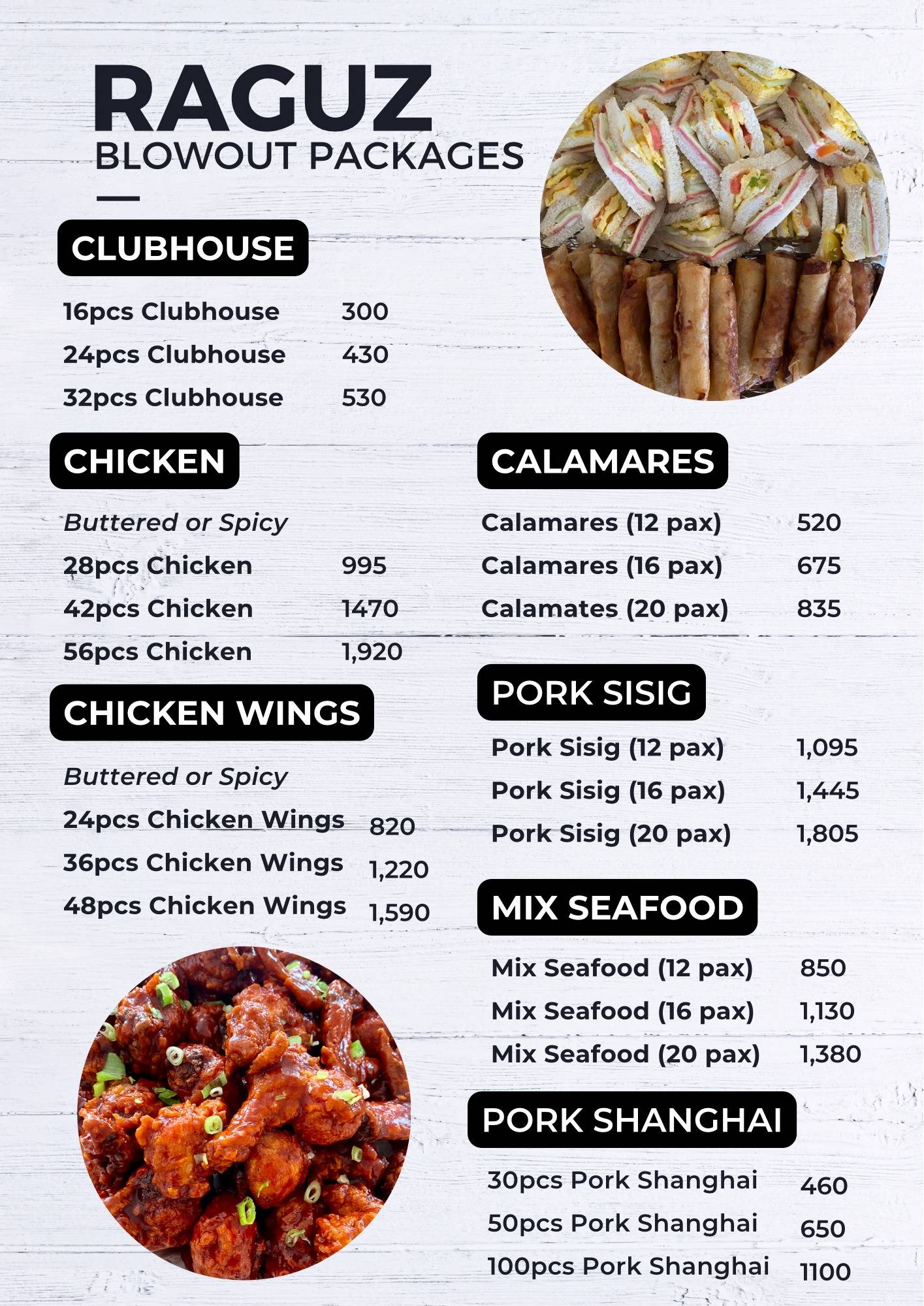 Menu at Raguz Grill and Resto Bar, San Carlos City