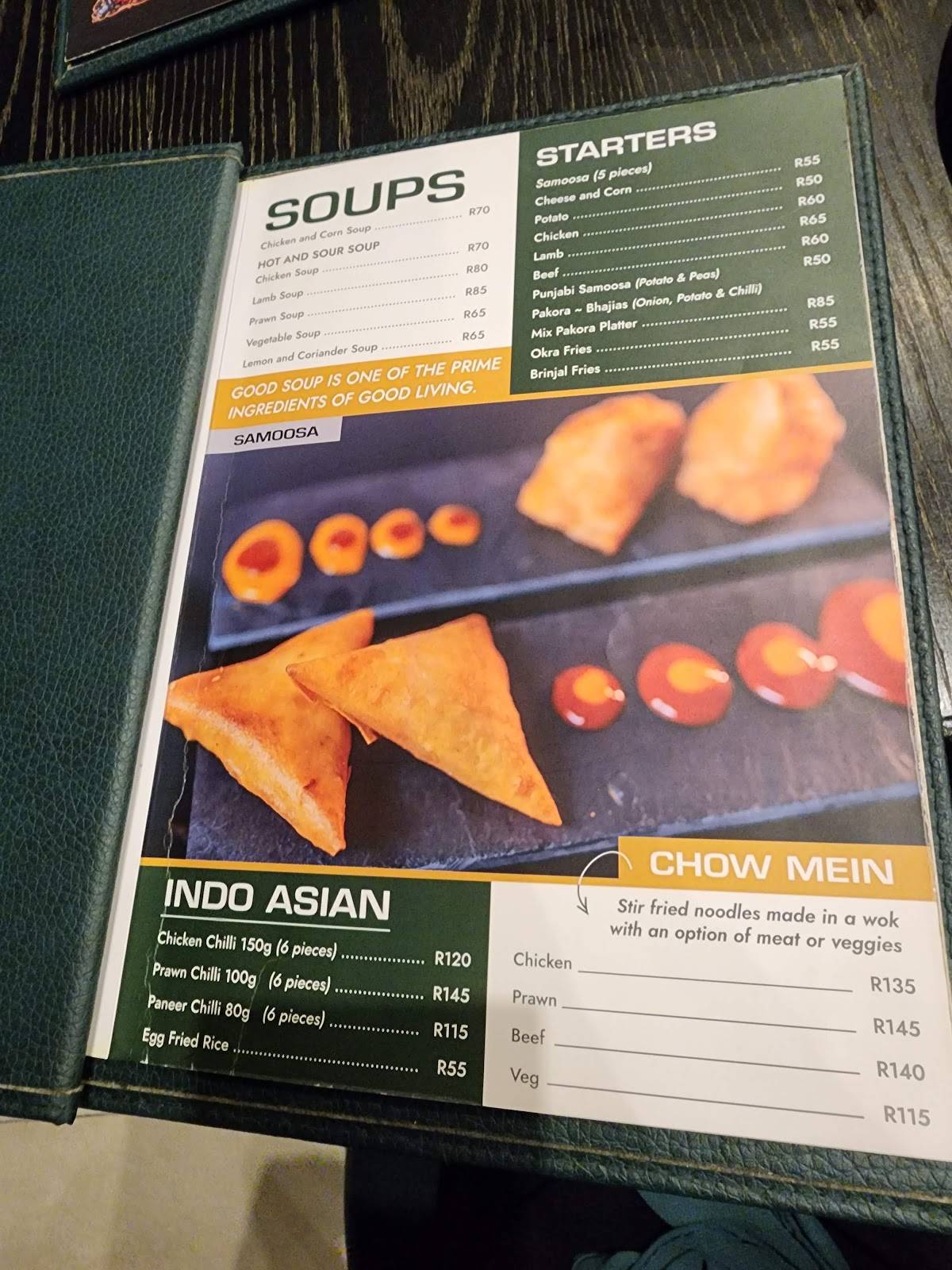 Menu at Baluchi Restaurant, Sandton