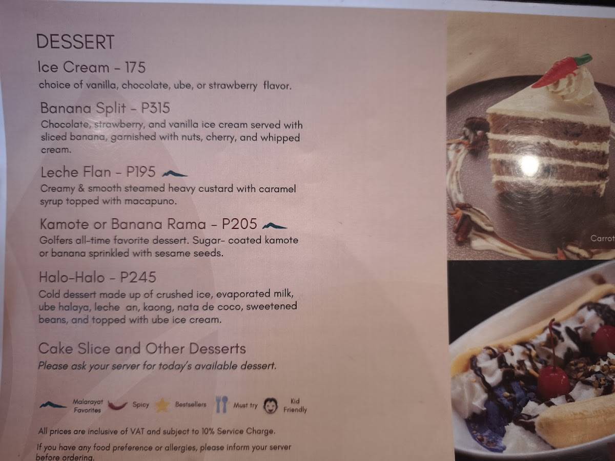 Menu at Sandtrap Café by Culinary Adventures restaurant, Lipa