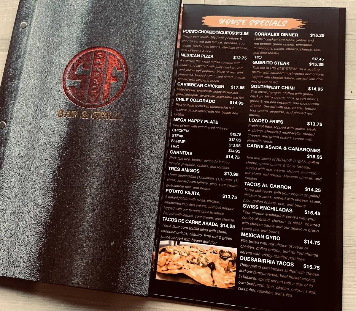 Menu at Santa Fe Grill & Bar - Jackson, Jackson, Interstate 55 North ...