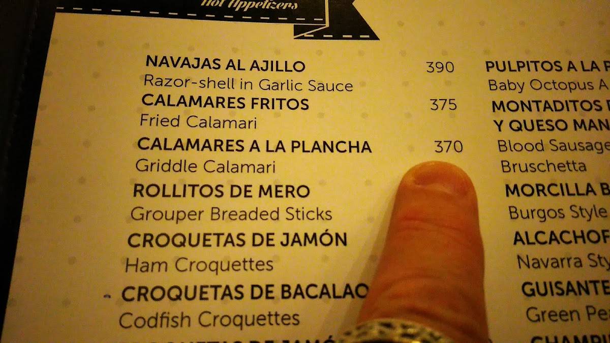 Carta del restaurante Boga Boga, Santo Domingo