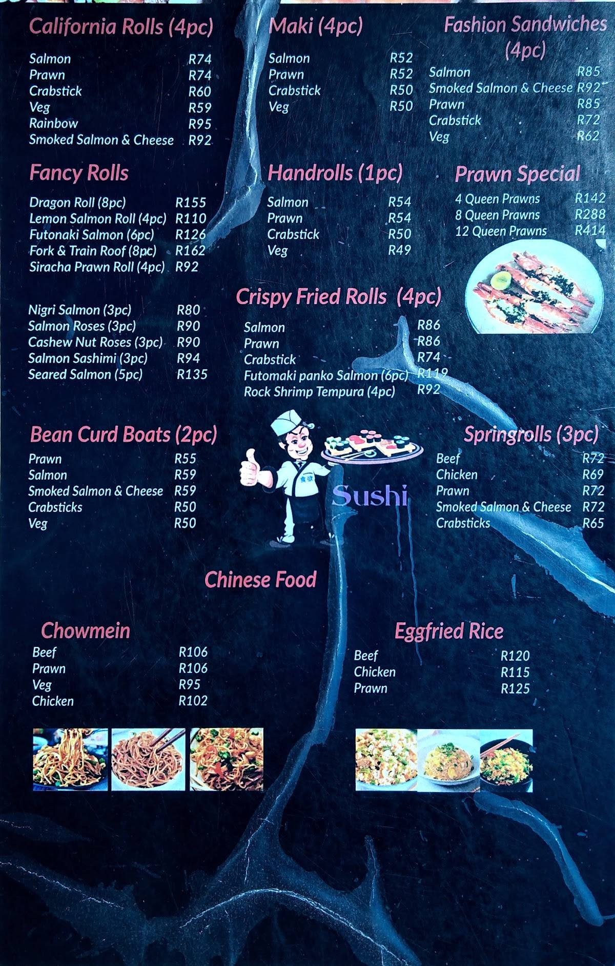 Menu at Santos Express Restaurant, Mossel Bay