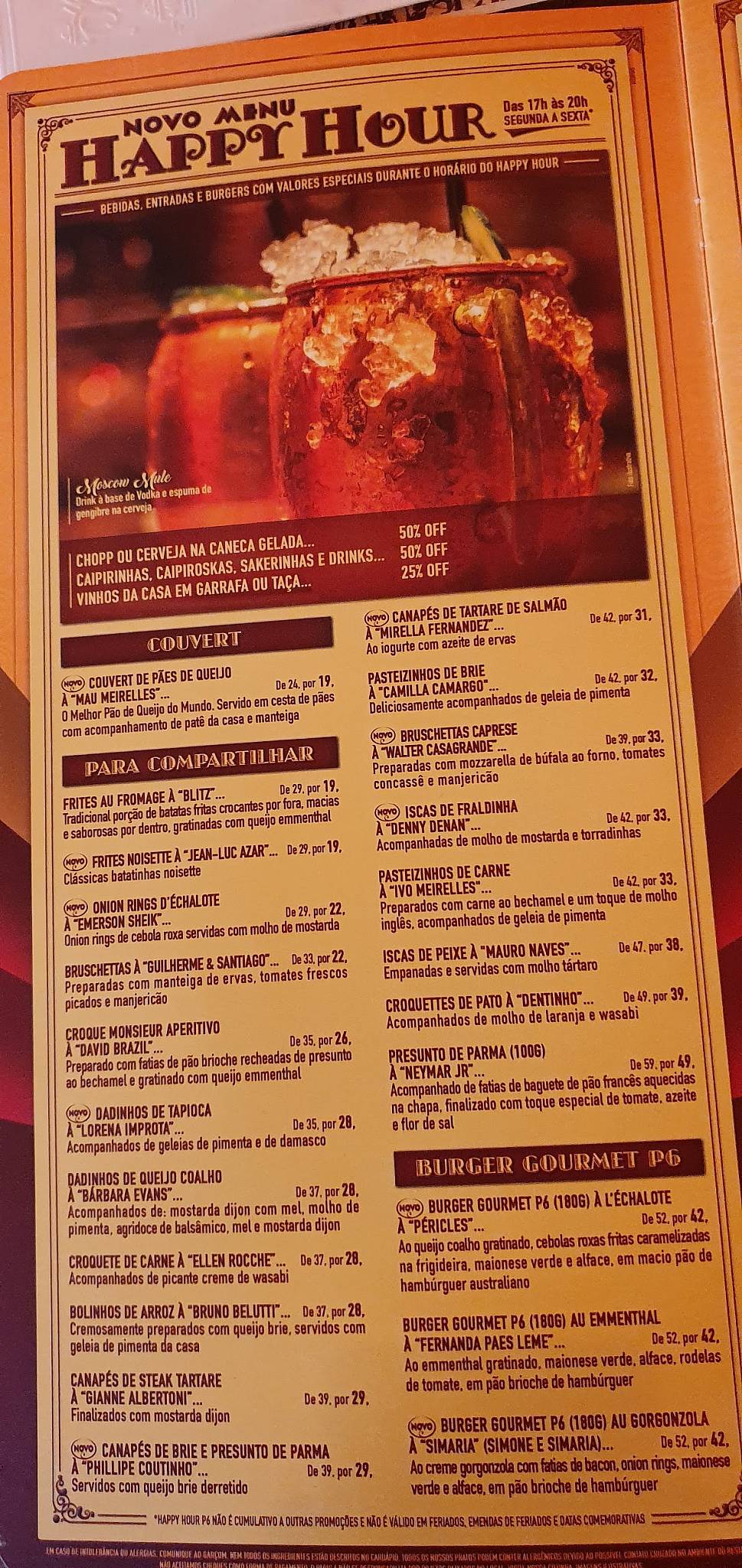 Menu em Paris 6 Bistrô Pamplona restaurante, São Paulo, Rua Pamplona ...