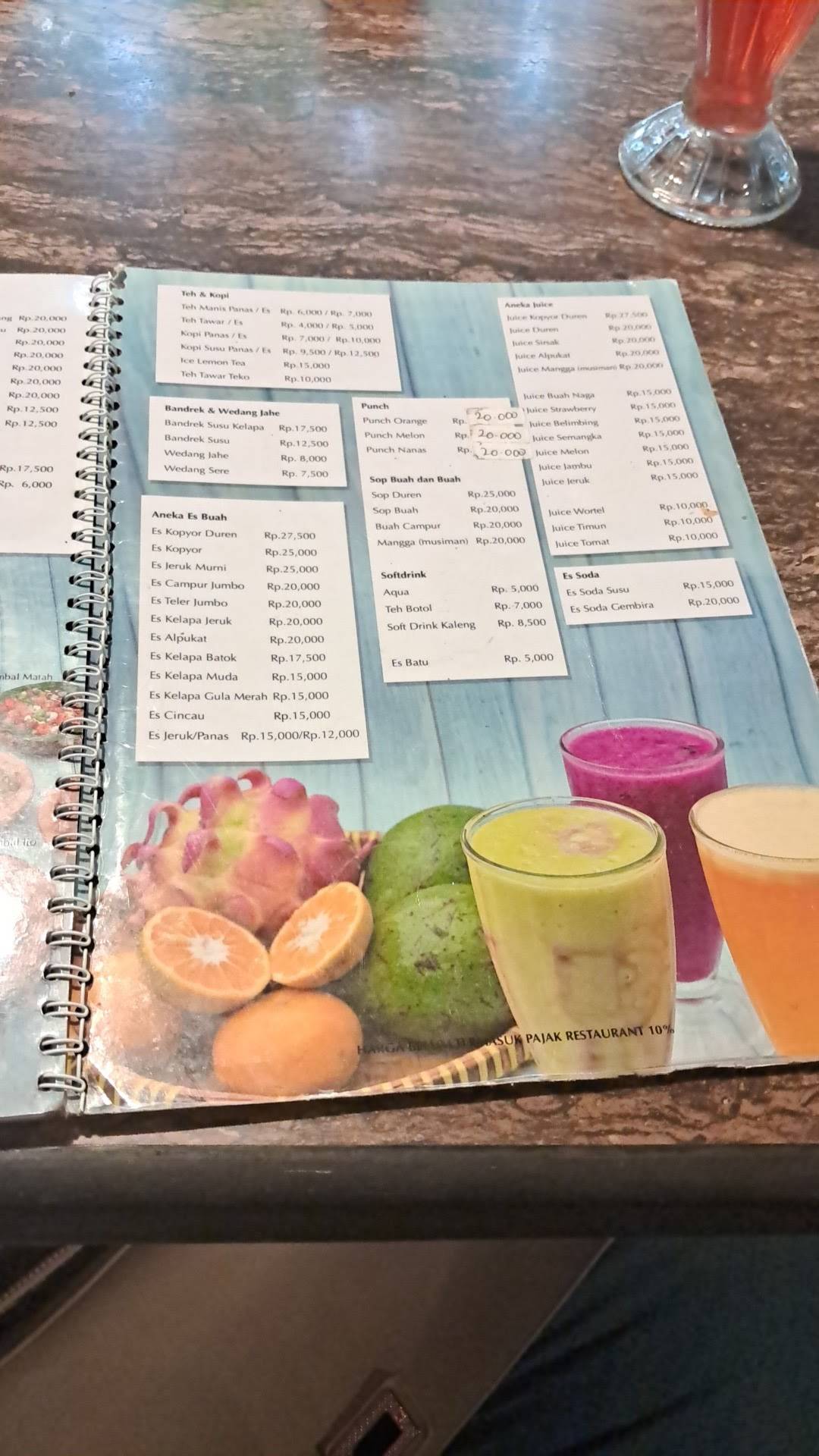 Menu at Sari Kuring Indah restaurant, Cilegon, Jl. Jend A Yani 35 RT 006/03