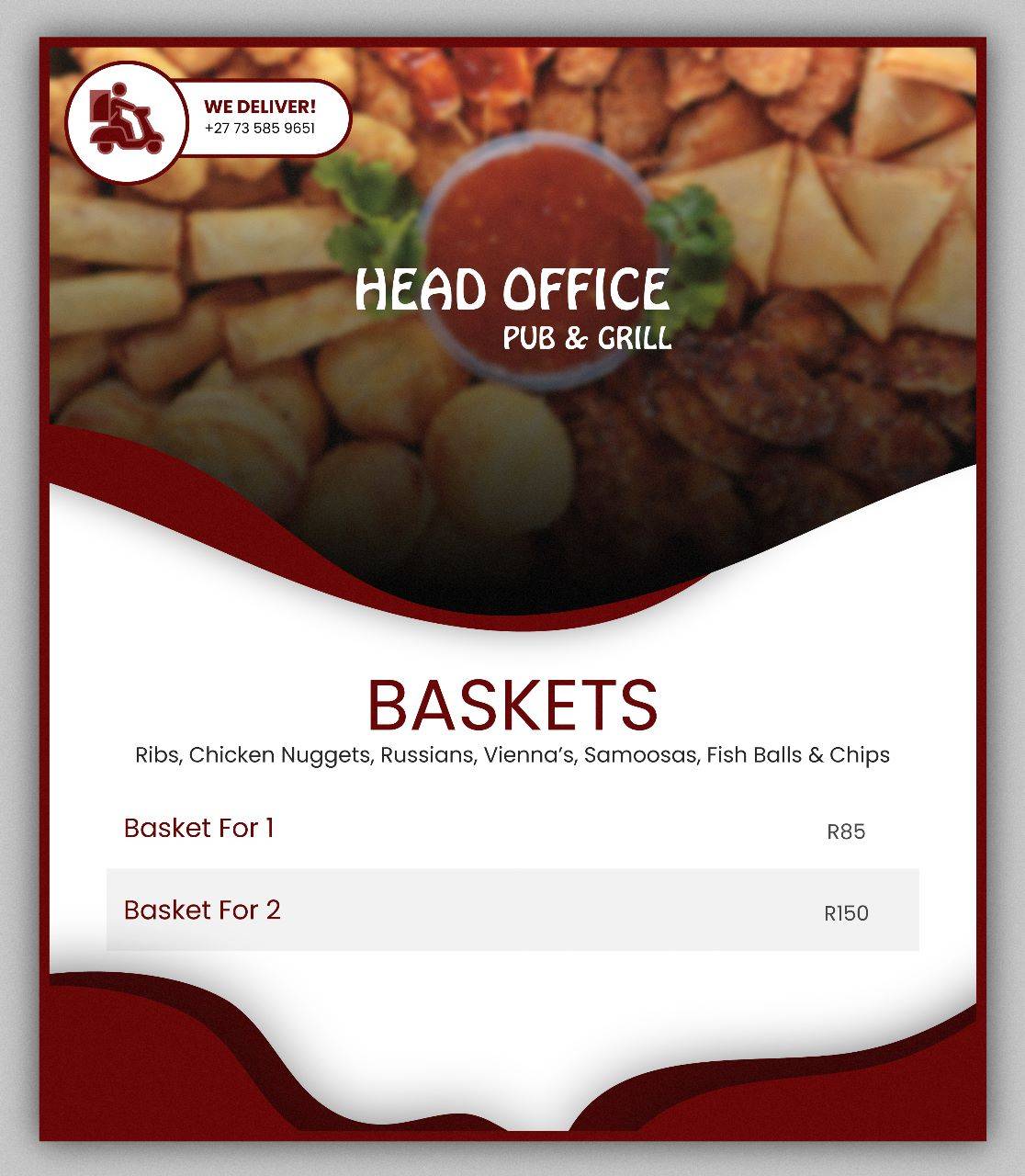 Menu at Head Office Pub Grill, Sasolburg