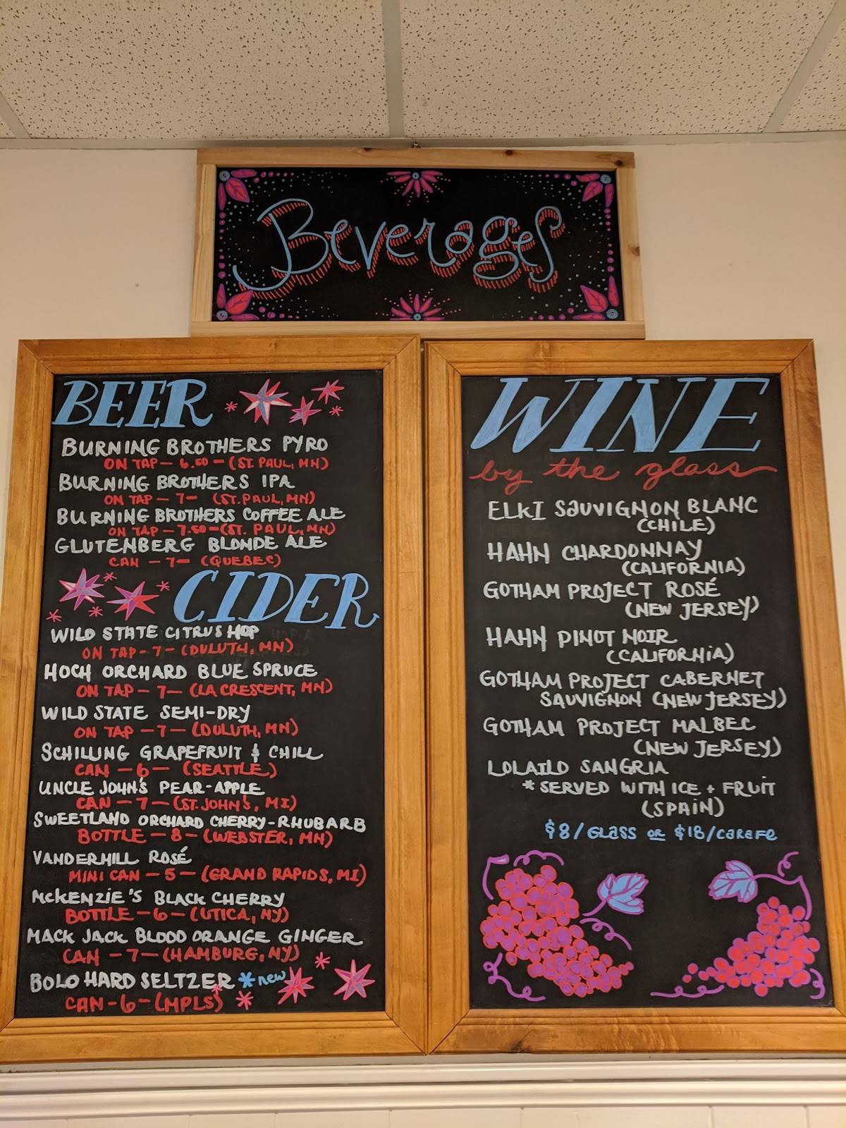 Menu at Sassy Spoon restaurant, Minneapolis, S 34th Ave