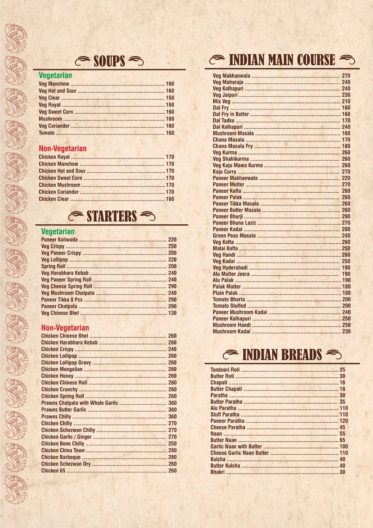 Menu at Satkar Family Restaurant & Bar, Mumbai