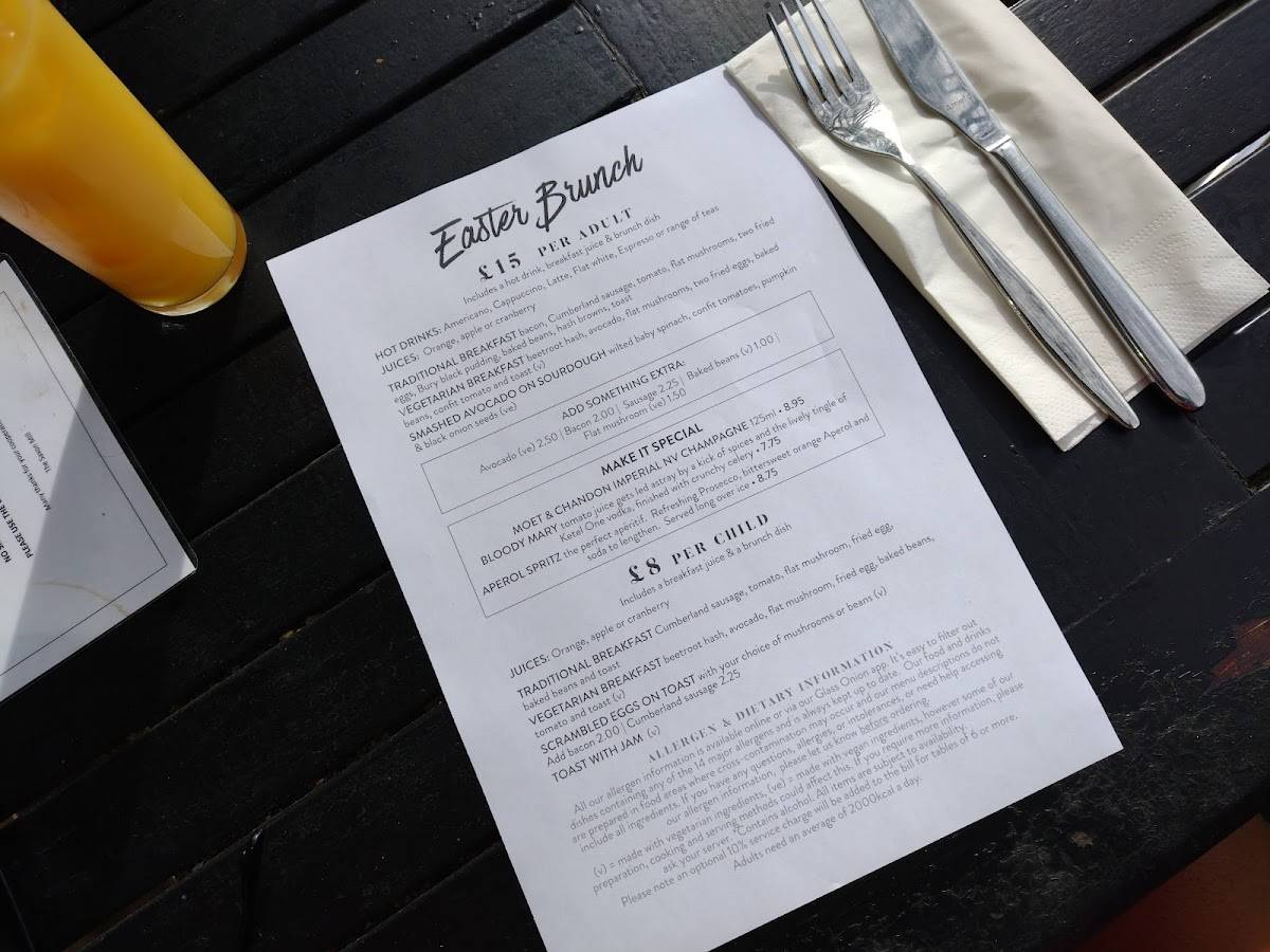 Menu at Saxon Mill Warwick pub & bar, Warwick