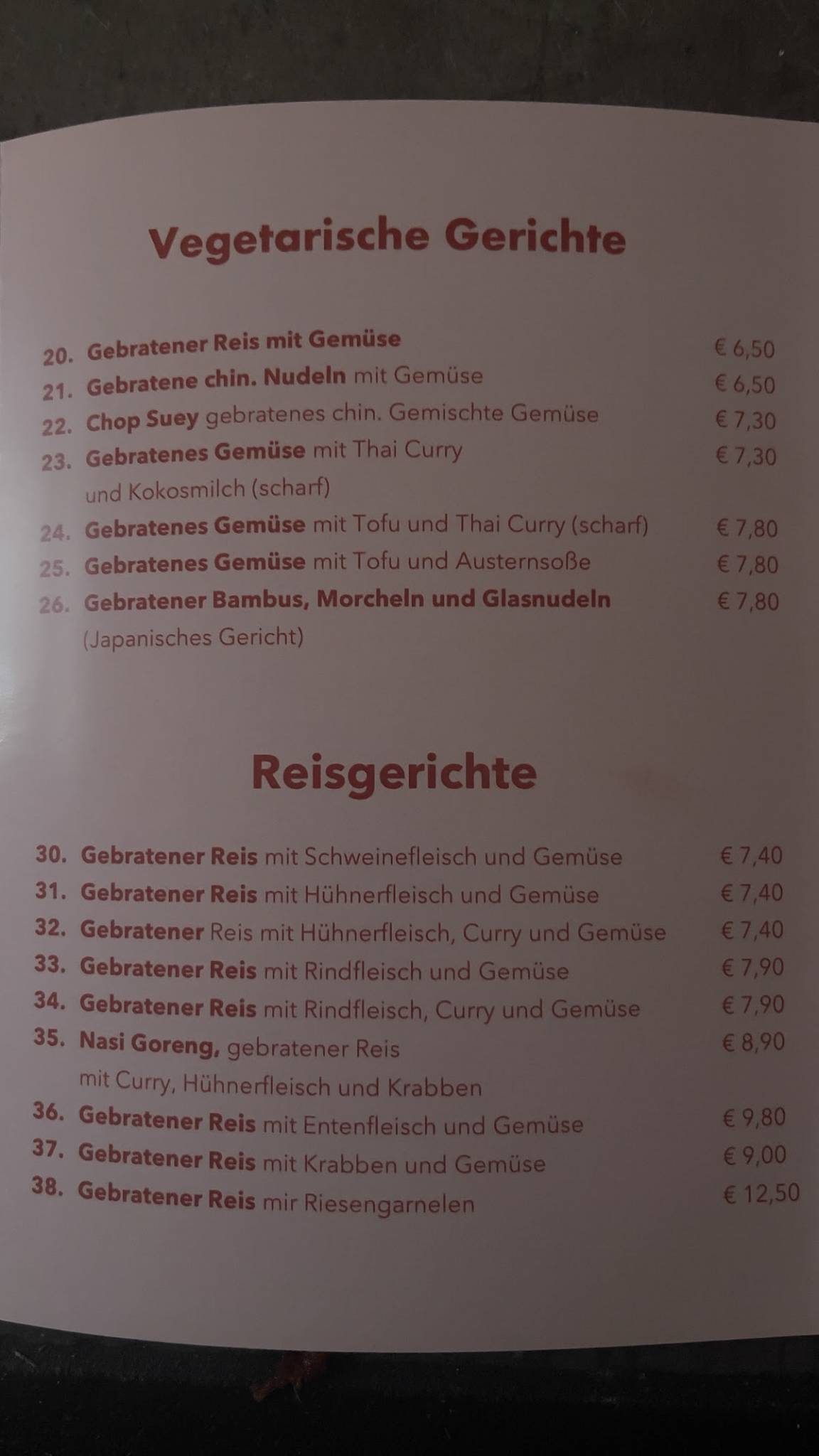 Speisekarte von Schnellimbiss Neun Drachen restaurant, Langgöns