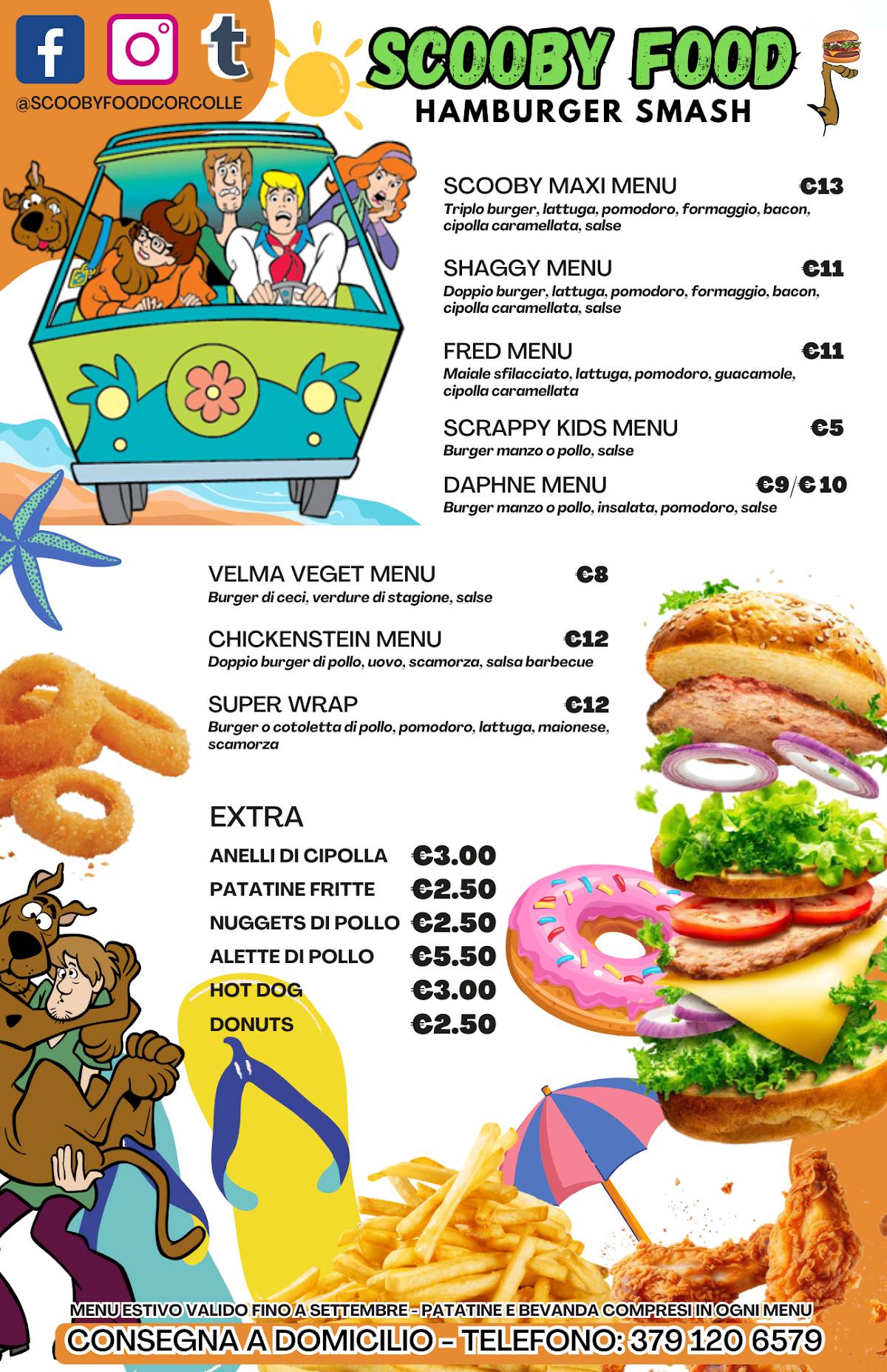Speisekarte von Scooby Food, ROM