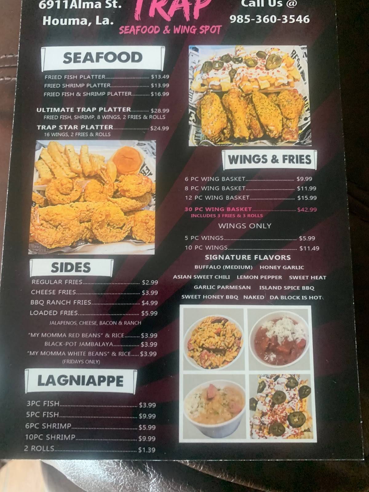 Menu at Seafood Market restaurant, Houma