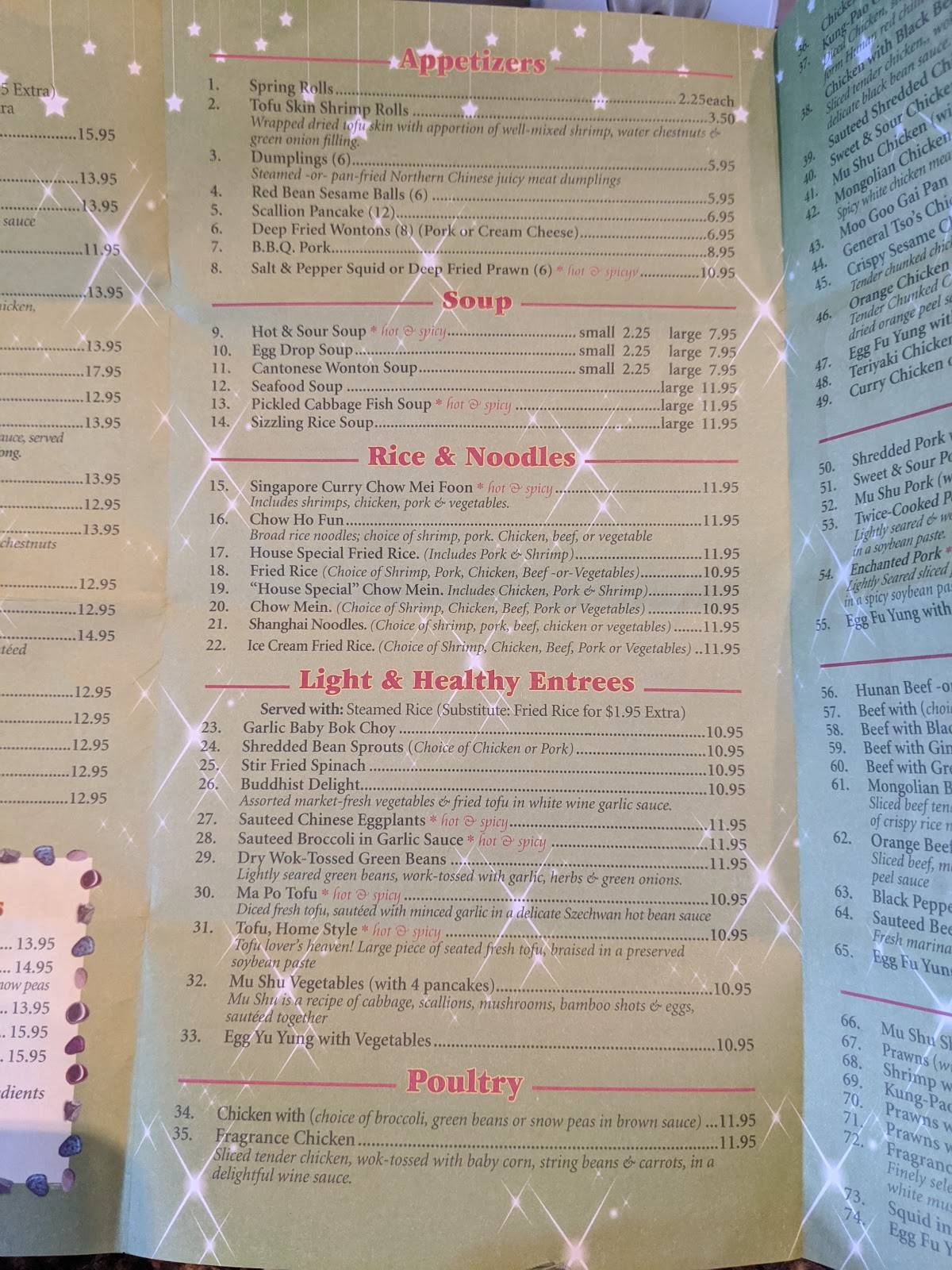 Menu at Fortune Star Chinese Restaurant, Sequim
