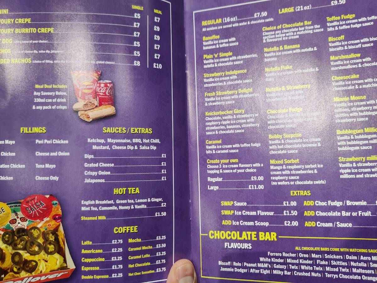 Menu at Shakes 'n' Cakes Inverness restaurant, Inverness