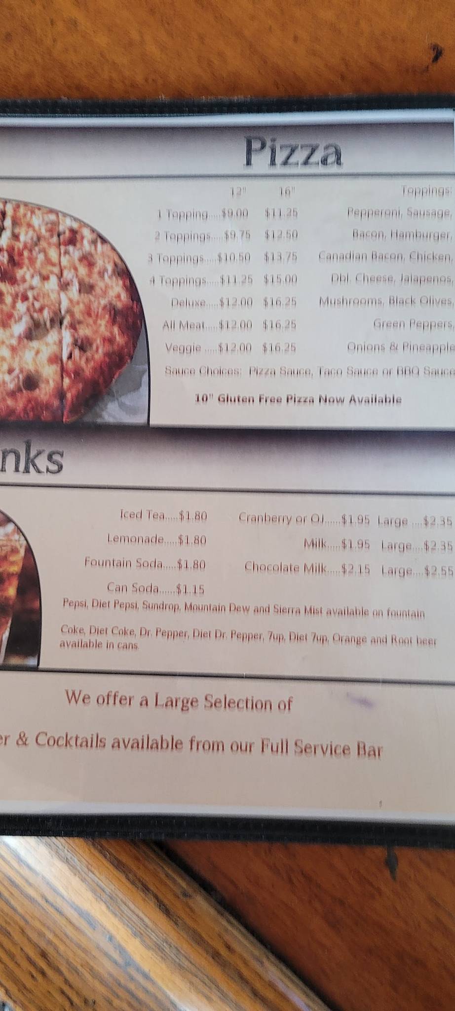 Menu at Sharp Corner Tavern pub & bar, Hermann