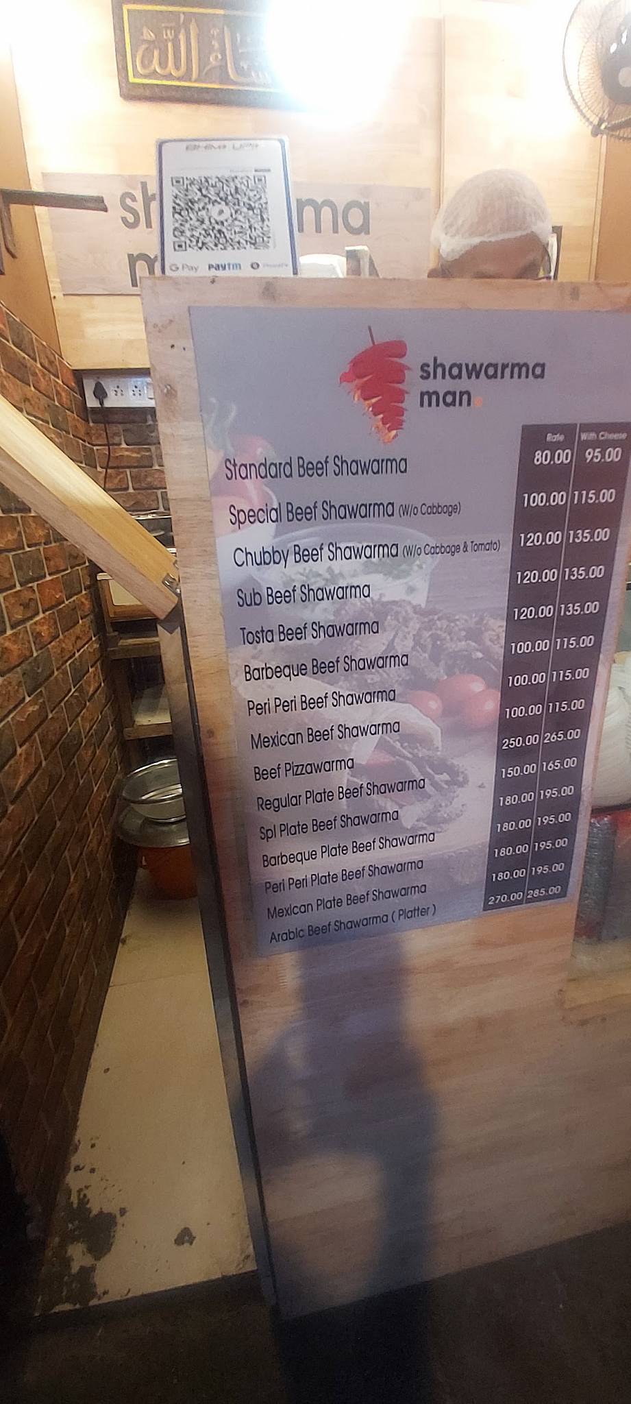 Menu at Shawarma Man, Chennai