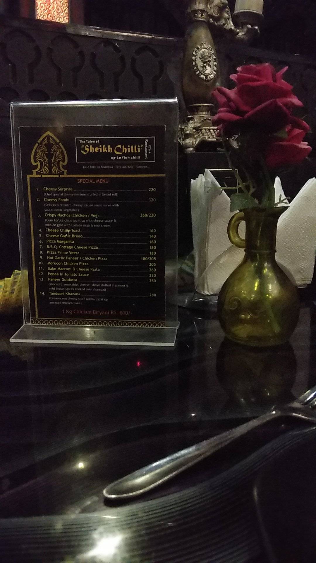 Menu at Sheikh Chilli Restaurant, Badlapur