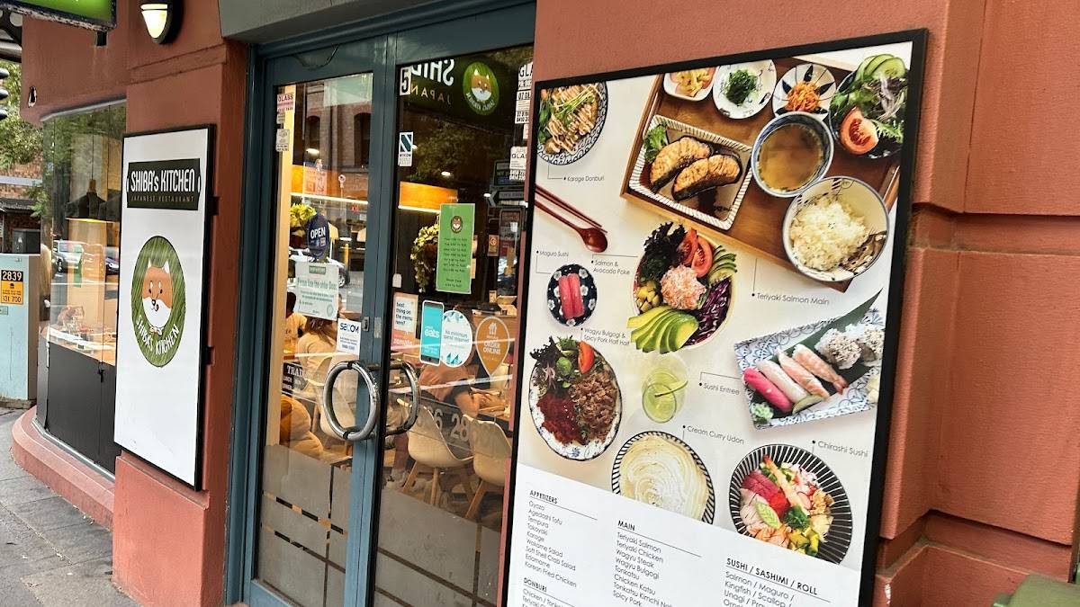 Menu at Shiba's Kitchen restaurant, Pyrmont