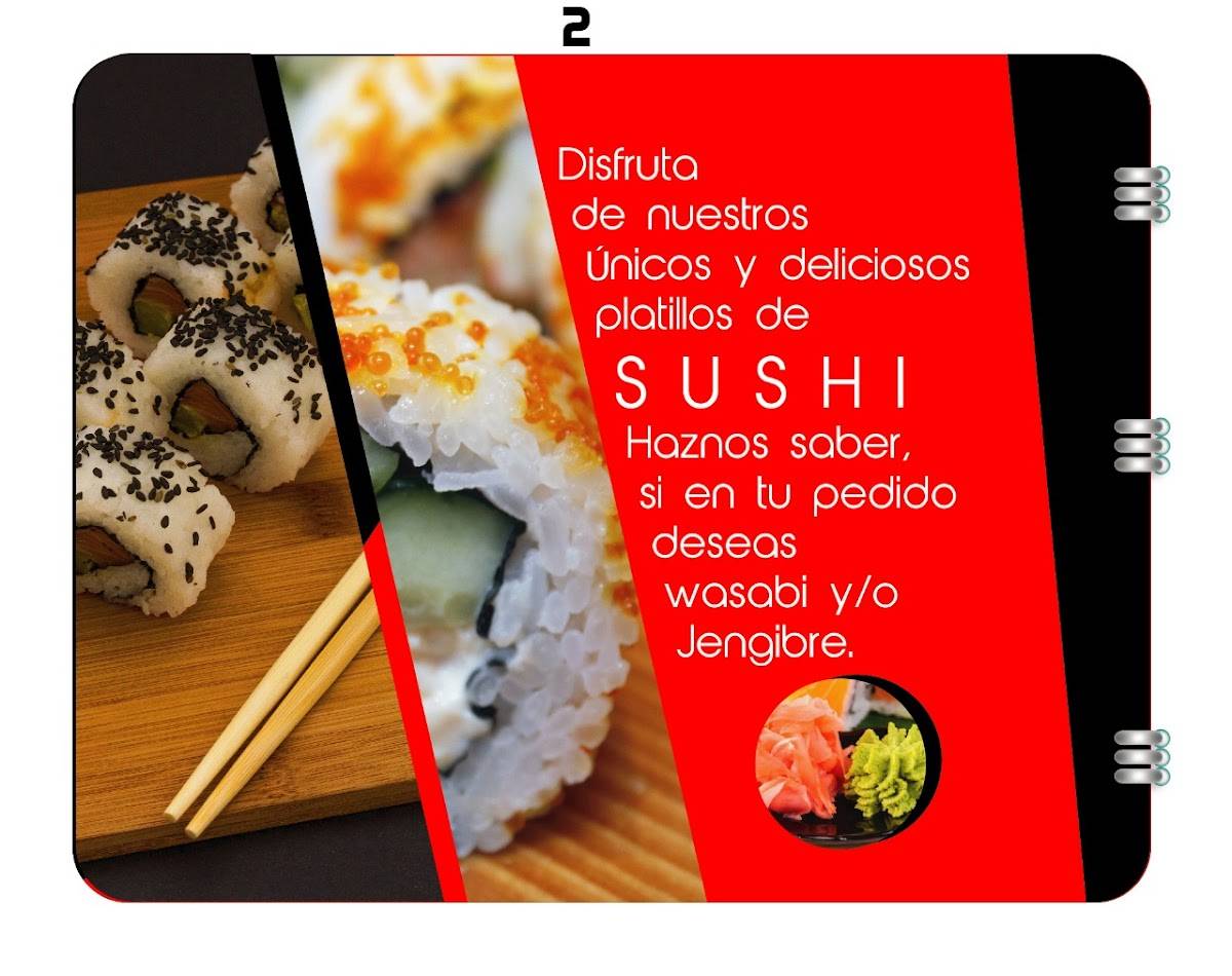 Carta de Shima Sushi cafe Bar, San Andrés, carrera 1-# 2-2 punta Hansa
