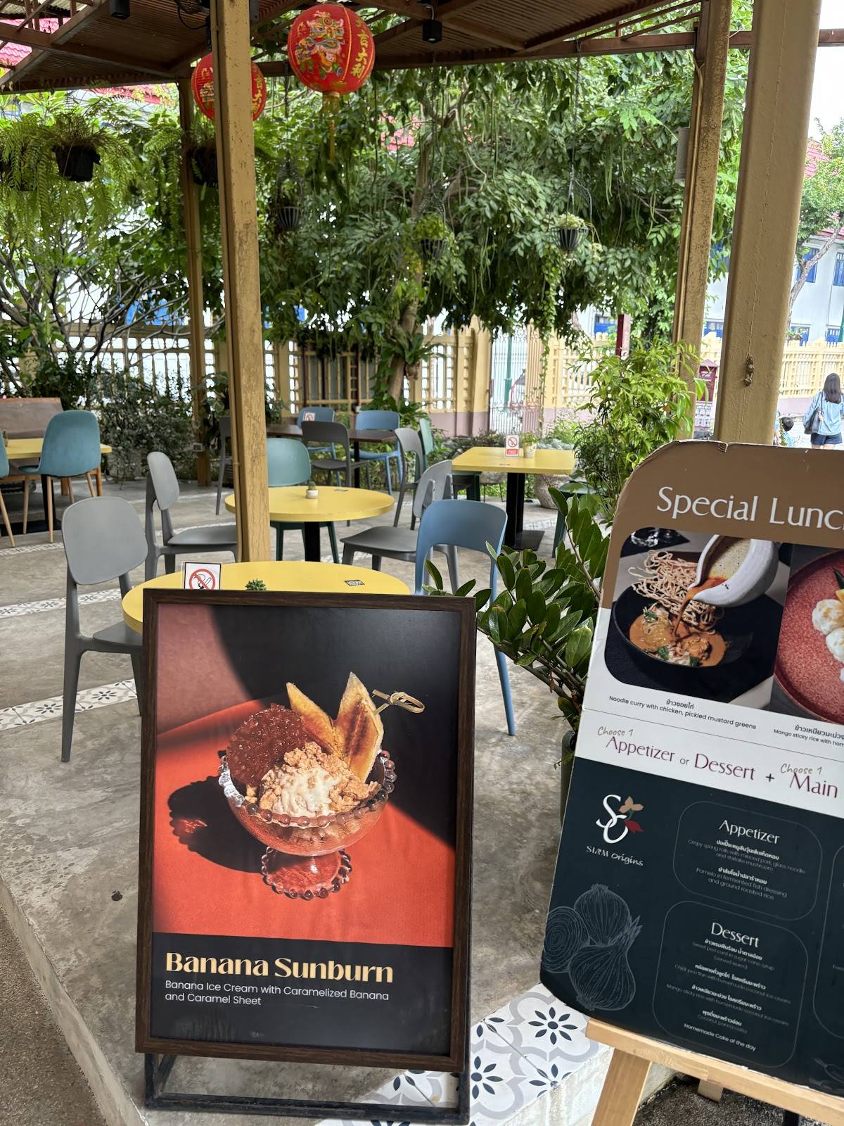 Menu at Siam Origins restaurant, Bangkok