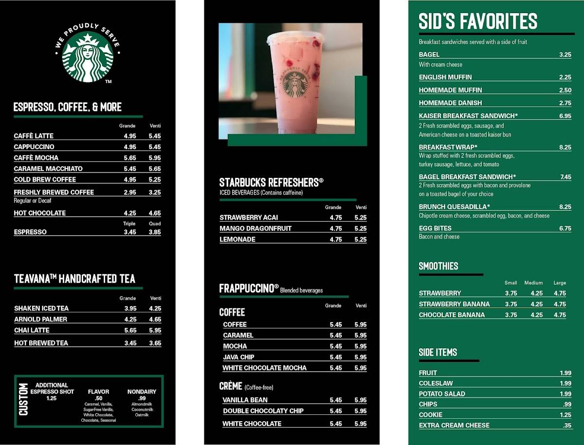 Menu at Sid's Coffee Shop & Deli cafe, Ocala