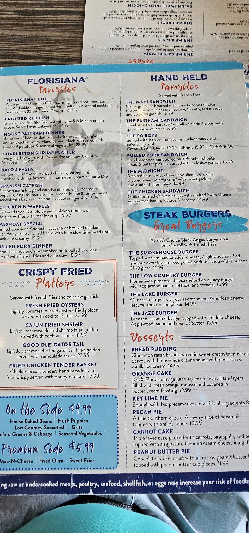 Menu at Ski Beach Bar and Grill, Leesburg