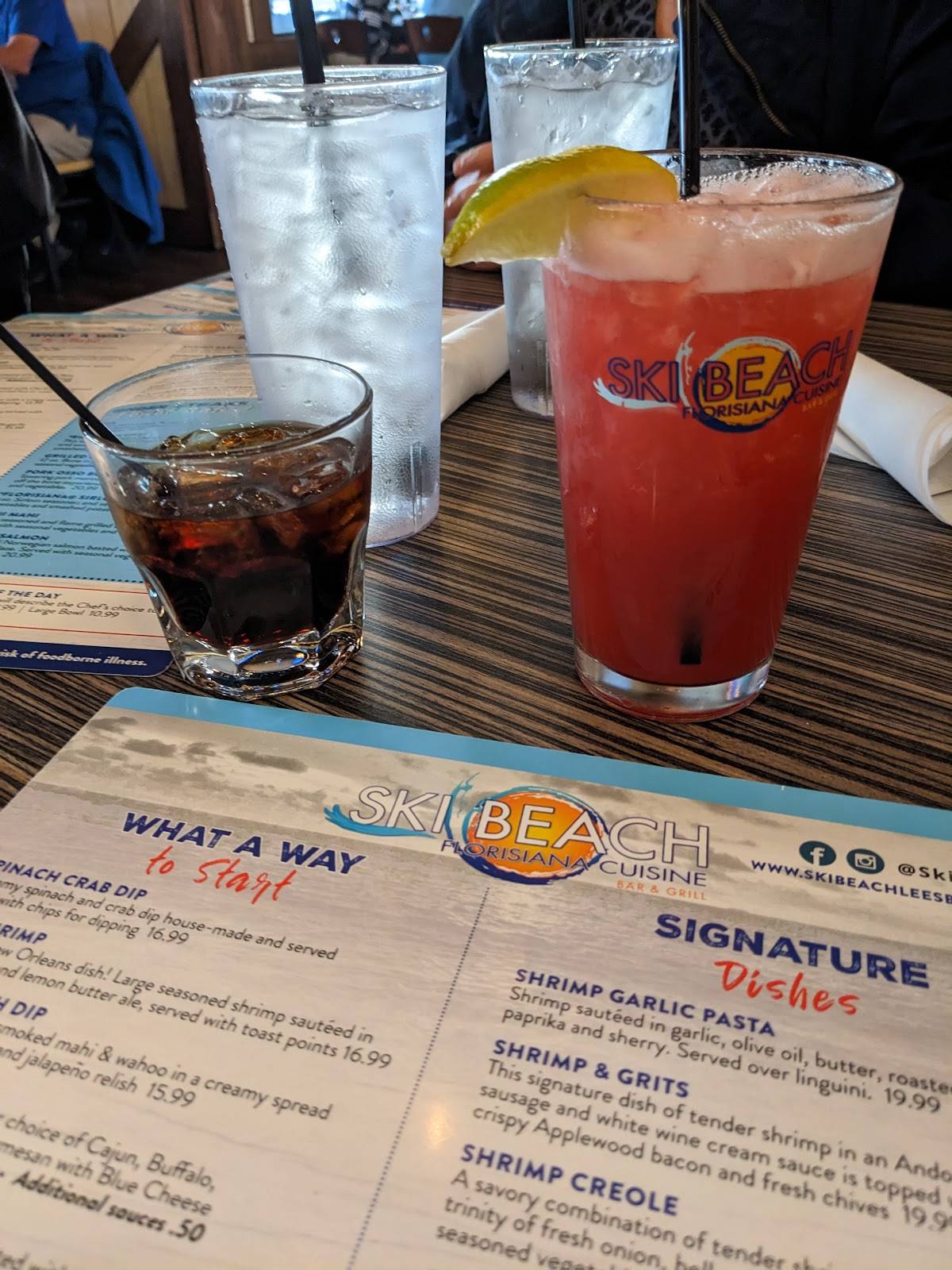 Menu at Ski Beach Bar and Grill, Leesburg