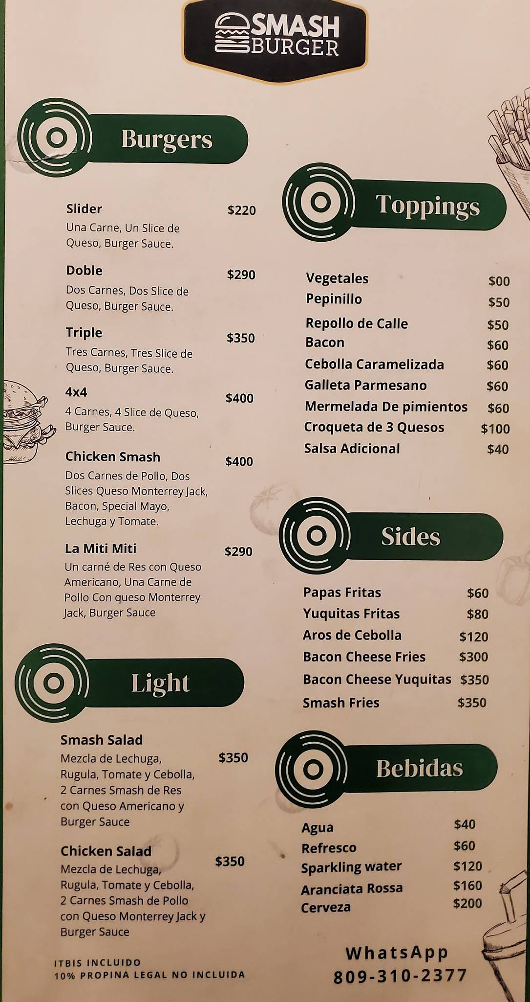 Menu em SMASH BURGER restaurante, Salvador
