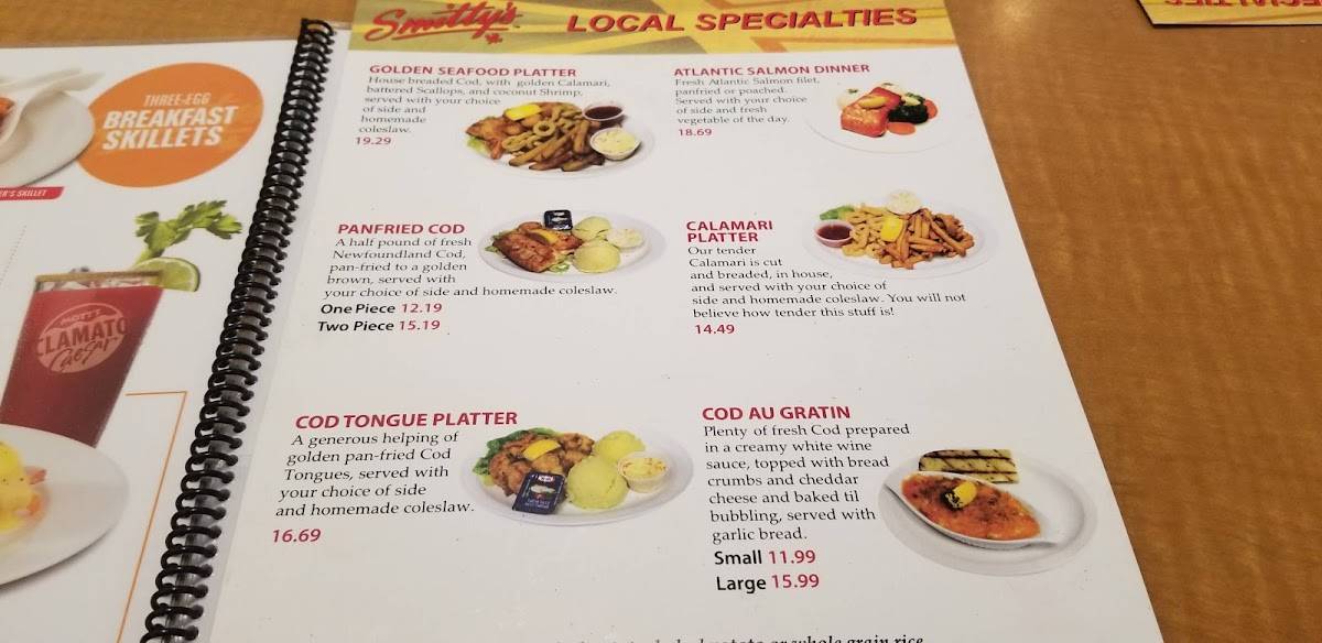 Menu at Smitty's Family Restaurant, Mount Pearl