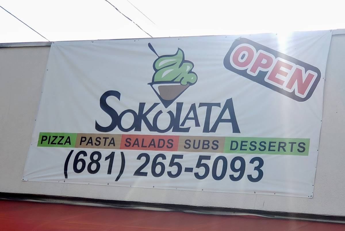 Menu at Sokolata desserts, South Charleston