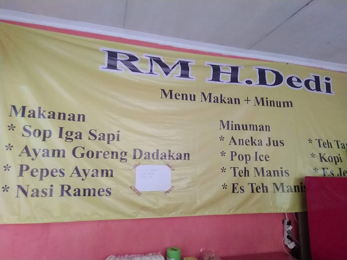 Carta del restaurante Sop Iga Sapi RM. H. Dedi, Soreang