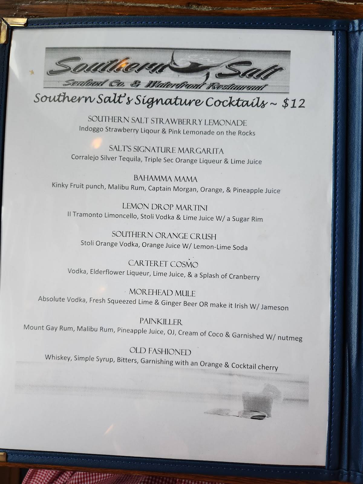 Menu at Southern Salt Seafood Company and Waterfront Restaurant ...