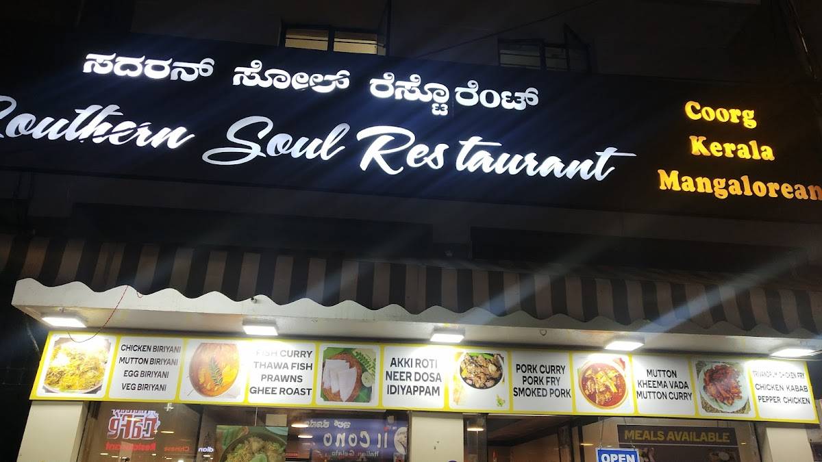 Menu at Southern Soul Restaurant, Bengaluru