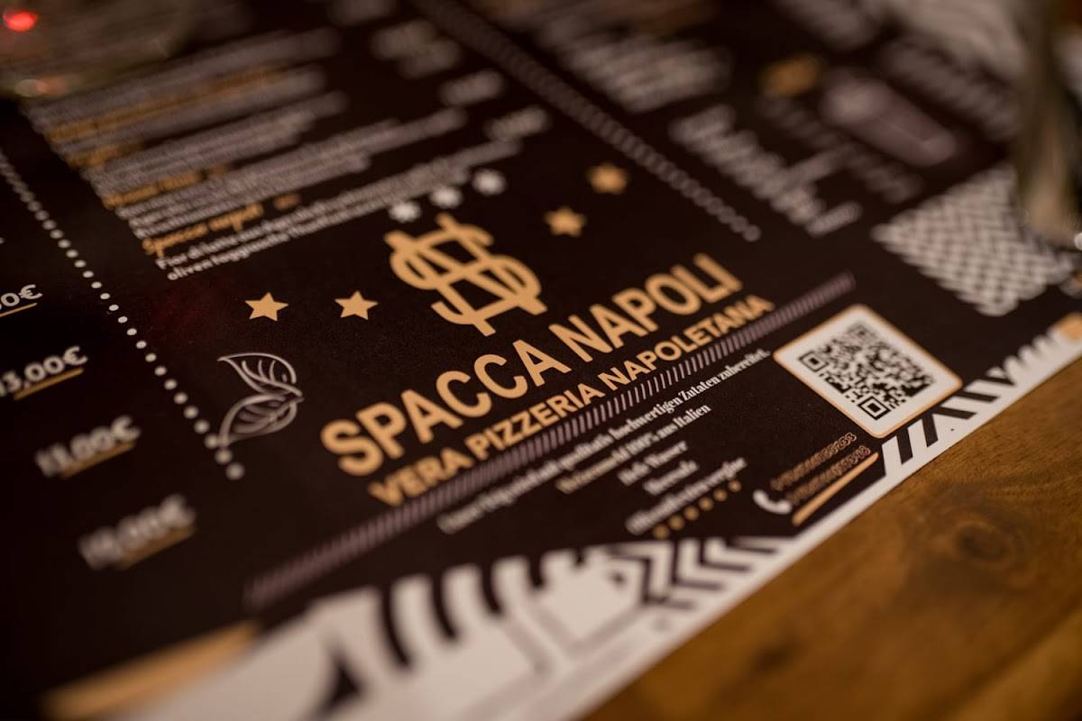 Speisekarte von Spacca napoli restaurant, Wien