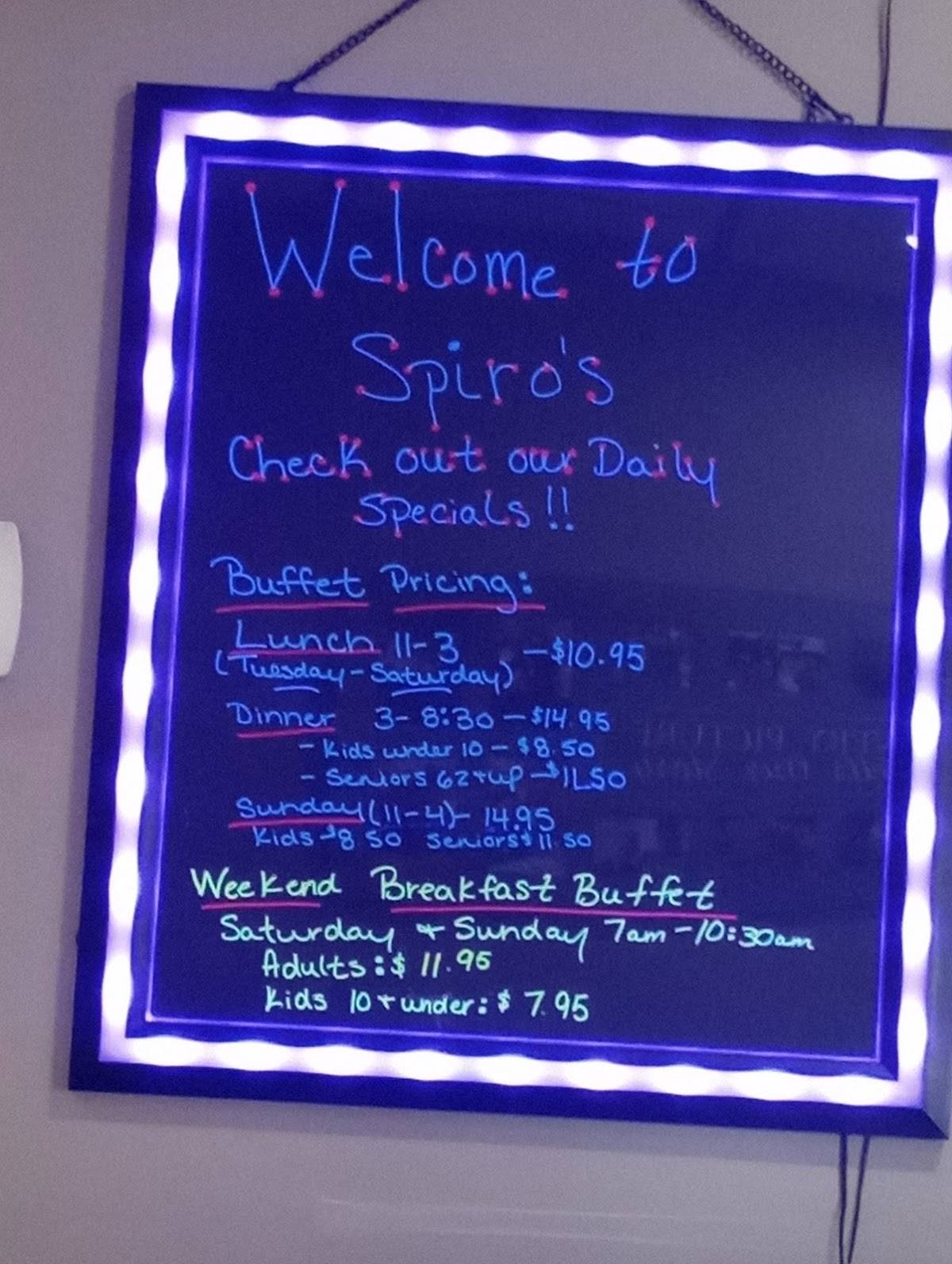 Menu at Spiros Family Restaurant, High Point, S Main St