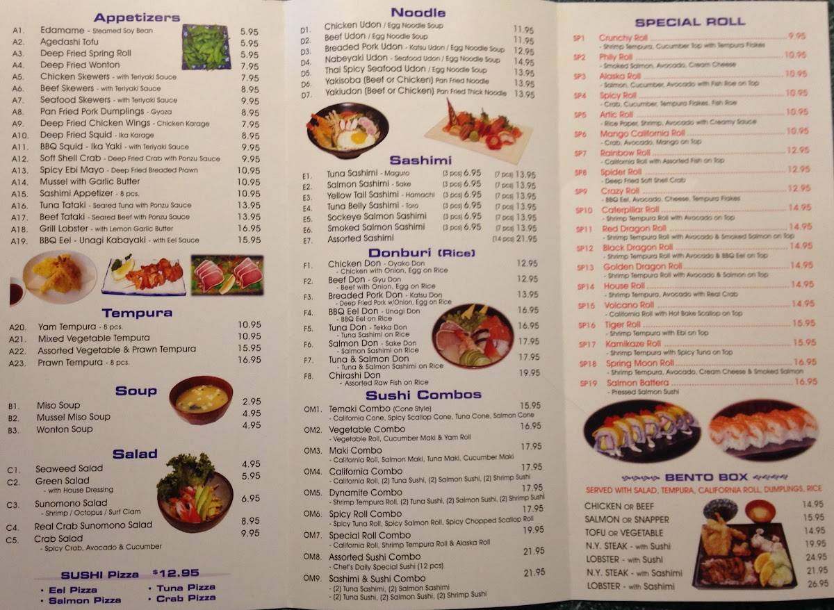 Menu au Spring Moon restaurant, Fort McMurray, 8528 Manning Ave