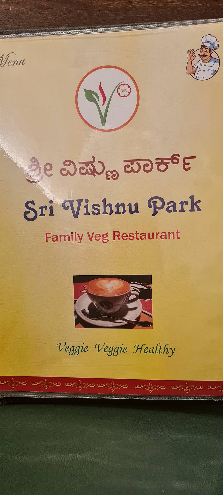 Menu at Sri Vishnu Park Family Restaurant, Bengaluru