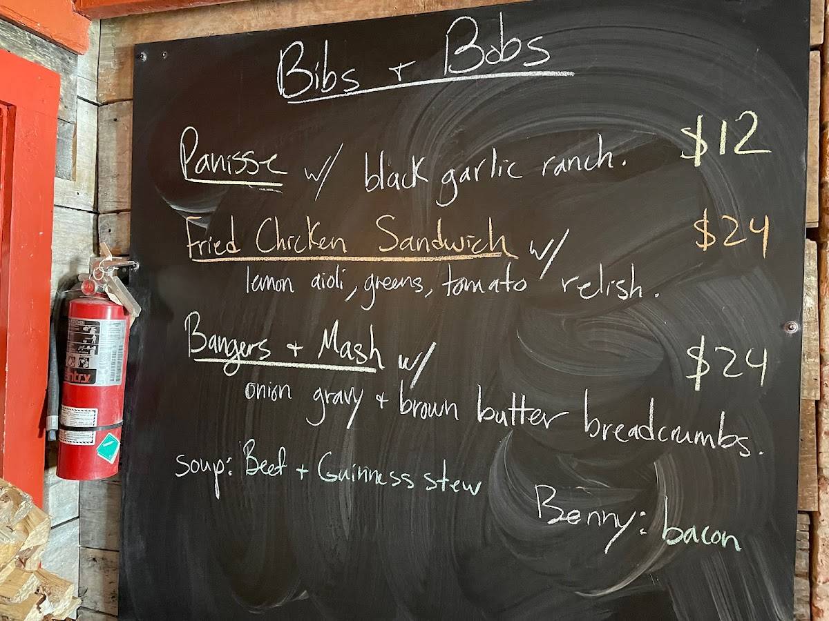 Menu at Mallard Cottage restaurant, St. John's