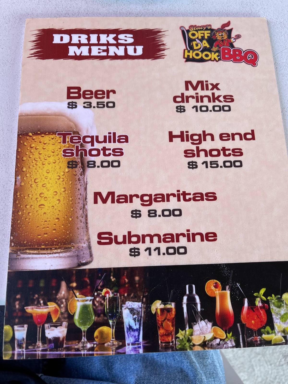 Menu at Stacy's off Da Hook Soulfood & BBQ, Phoenix, W Glendale Ave