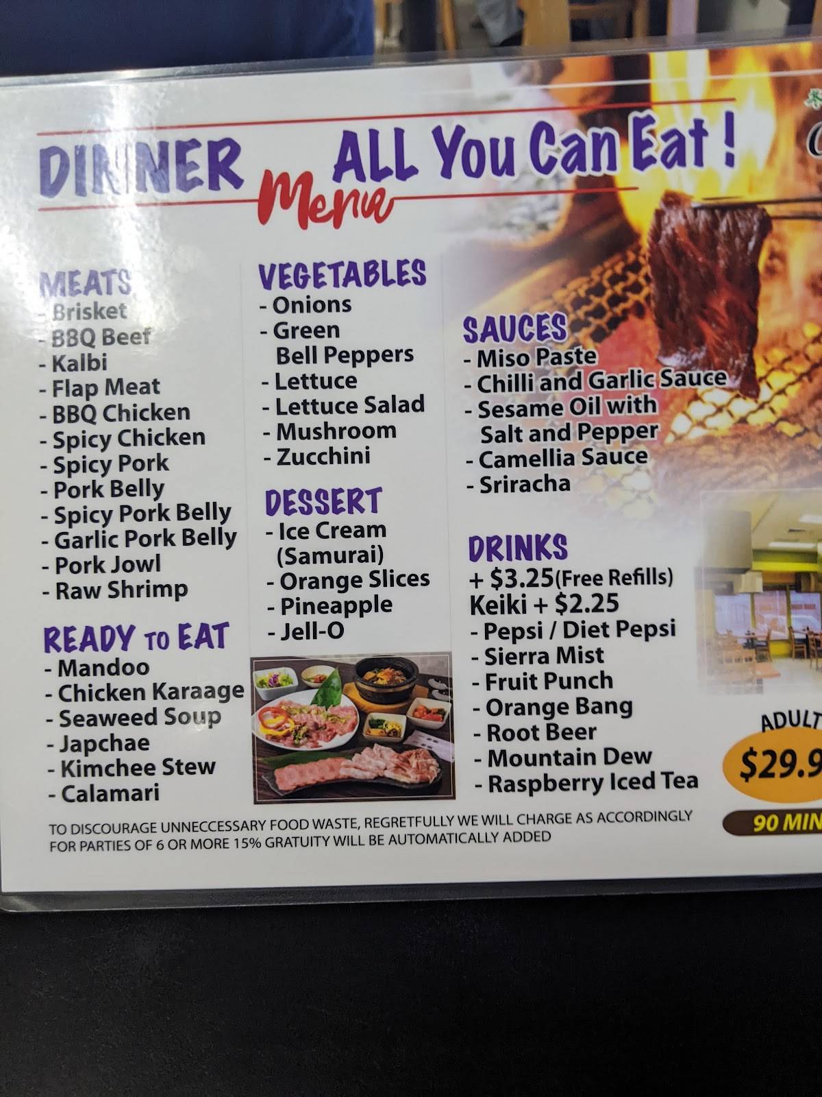 Menu at Stadium Camellia Restaurant, Honolulu, Salt Lake Blvd