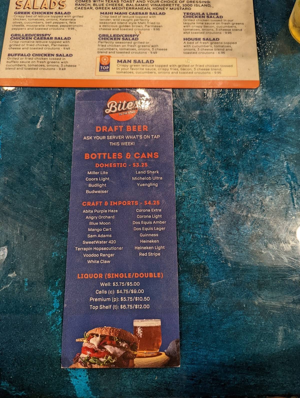 Menu at Bites in the Boro restaurant, Statesboro, Statesboro Pl Cir