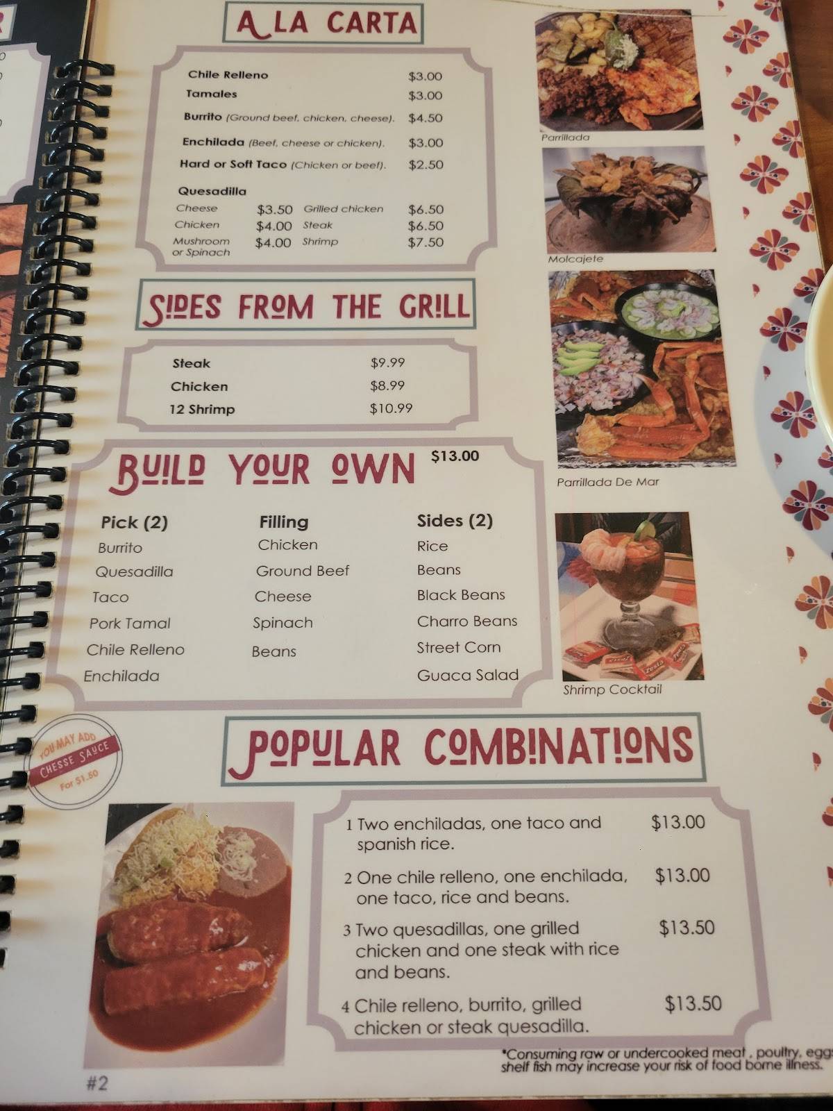 Menu at Don Chuy's Fresh Mex & Cantina steakhouse, Lee's Summit